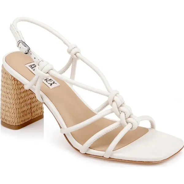 Badgley Mischka Xiara Slingback Sandal - Cream Leather