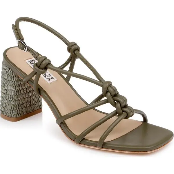 Badgley Mischka Xiara Slingback Sandal - Olive Leather