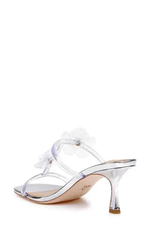 Badgley Mischka Xyra T-strap Sandal - Clear/silver