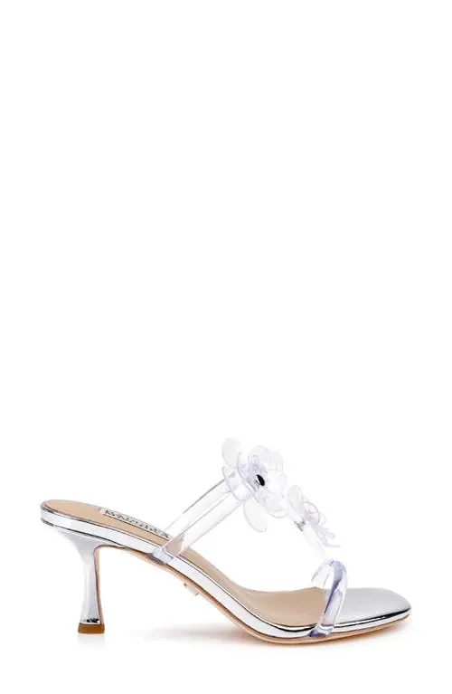 Badgley Mischka Xyra T-strap Sandal - Clear/silver