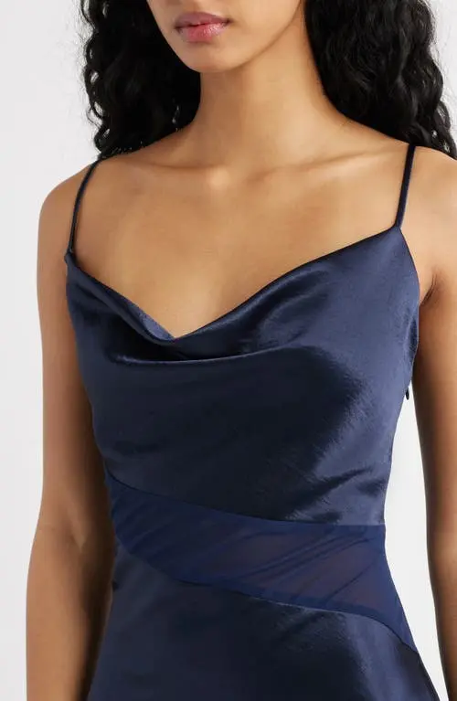 Lulus Lainey Cowl Neck Midi Dress
