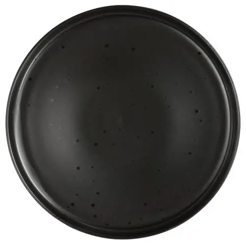 OUR TABLE Landon 4 Piece 8.4in Round Stoneware Salad Plate Set - Black
