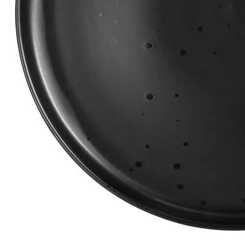 OUR TABLE Landon 4 Piece 8.4in Round Stoneware Salad Plate Set - Black