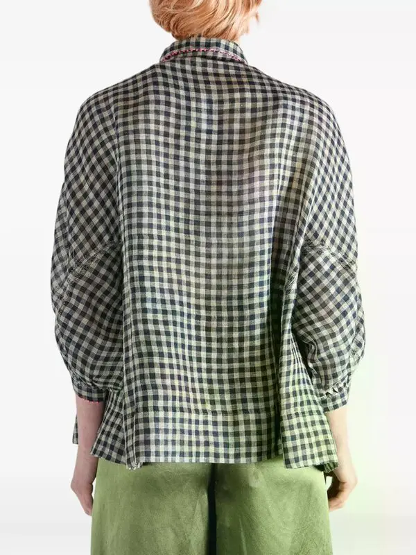 Pero Checked Pompom Shirt