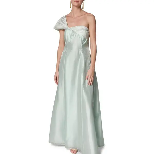Donna Karan New York Asymmetric Satin Gown - Skylight
