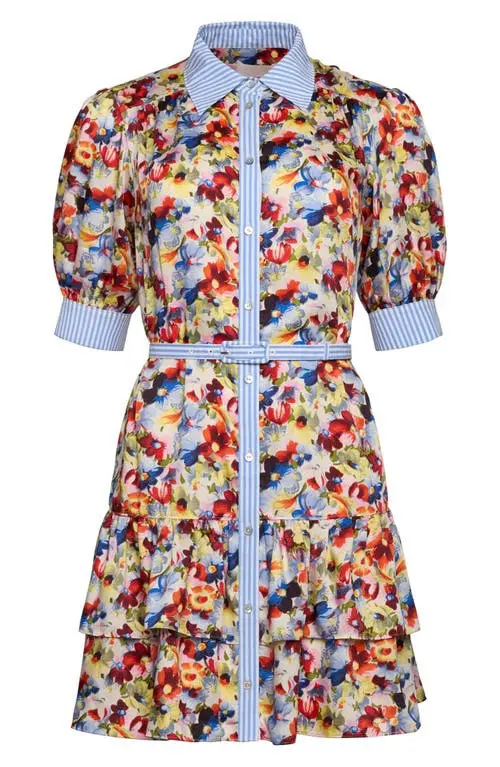 Cinq À Sept Wildflower Bunch Emry Shirtdress - Gardenia Multi