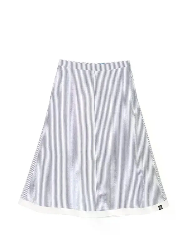 AGNES B. Striped Midi Skirt