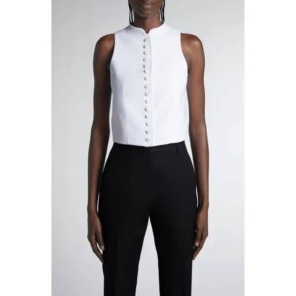 TOM FORD Cotton Piqué Fitted Vest - White