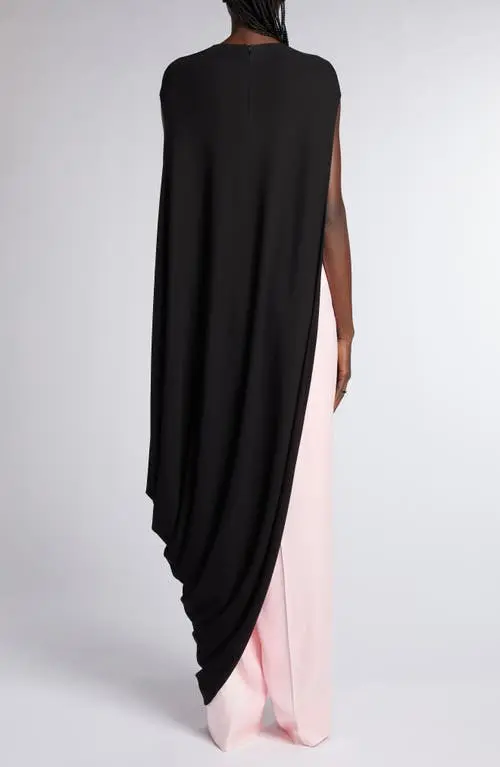 TOM FORD Asymmetrical Crepe Jersey Top - Black
