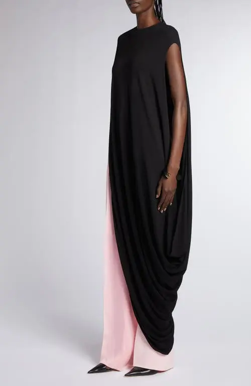 TOM FORD Asymmetrical Crepe Jersey Top - Black