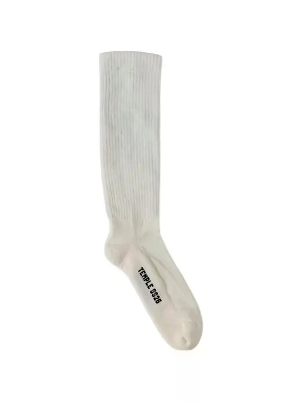 Rick Owens Ribbed Ankle Socks - White