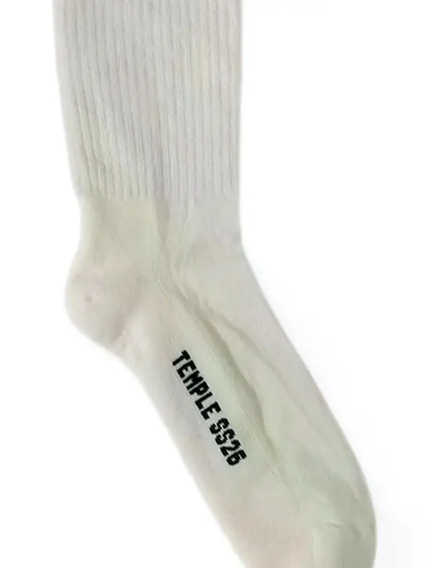 Rick Owens Ribbed Ankle Socks - White