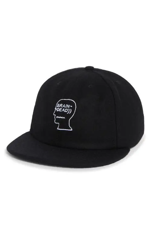 BRAIN DEAD Embroidered Logo Baseball Cap - Black
