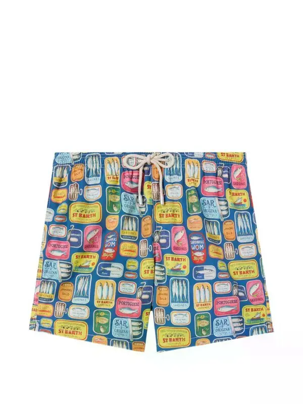 MC2 SAINT BARTH Printed Swim Shorts - Blue