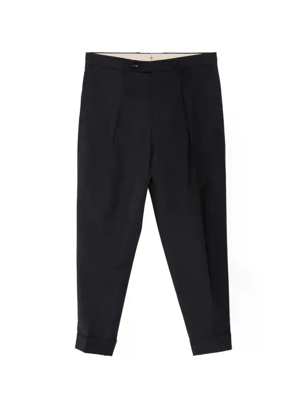 BERWICH Chiaia Pleated Cuffed Trousers - Blue