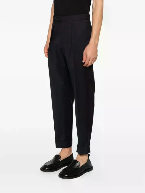 BERWICH Chiaia Pleated Cuffed Trousers - Blue