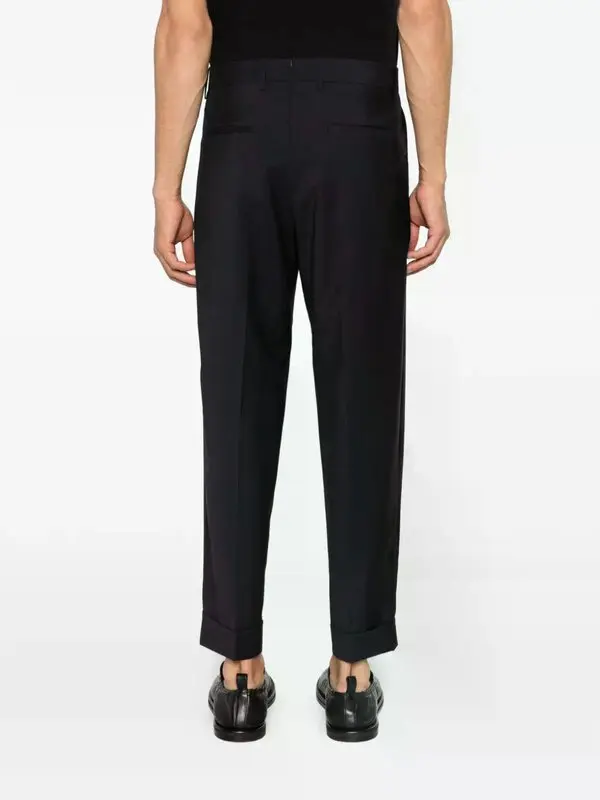 BERWICH Chiaia Pleated Cuffed Trousers - Blue
