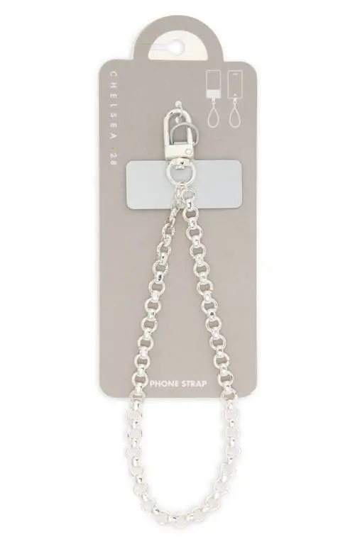 Chelsea28 Round Link Phone Strap - Silver