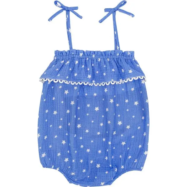 FEATHER 4 ARROW Bonita Cotton Bubble Romper - Blue Jay