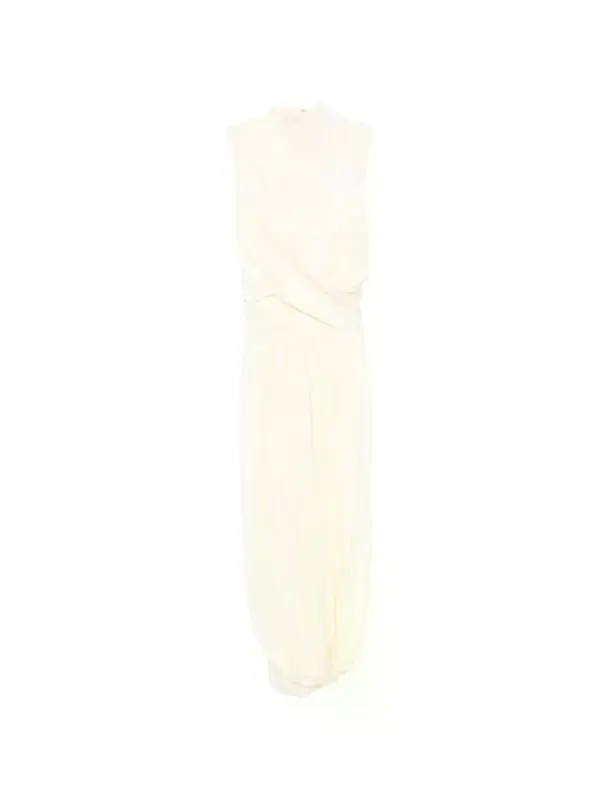 SELF-PORTRAIT Wrap Midi Dress - Neutrals