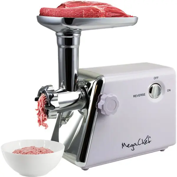 MEGACHEF 1200 Watt Ultra Powerful Automatic Meat Grinder For Household Use - Grey