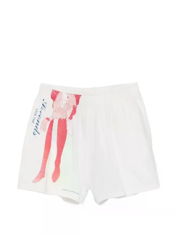 Our Legacy Gored Printed Shorts - White