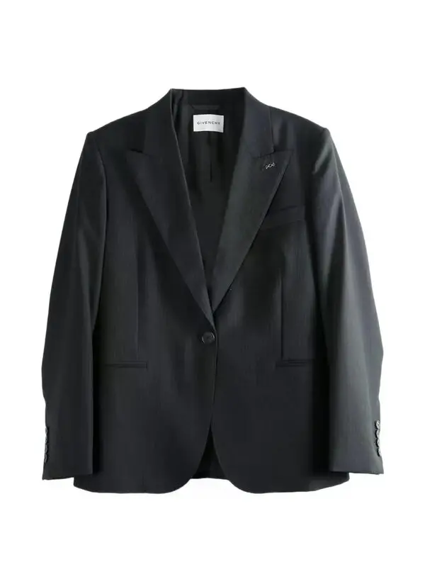 Givenchy Single-breasted Pinstripe Blazer - Black