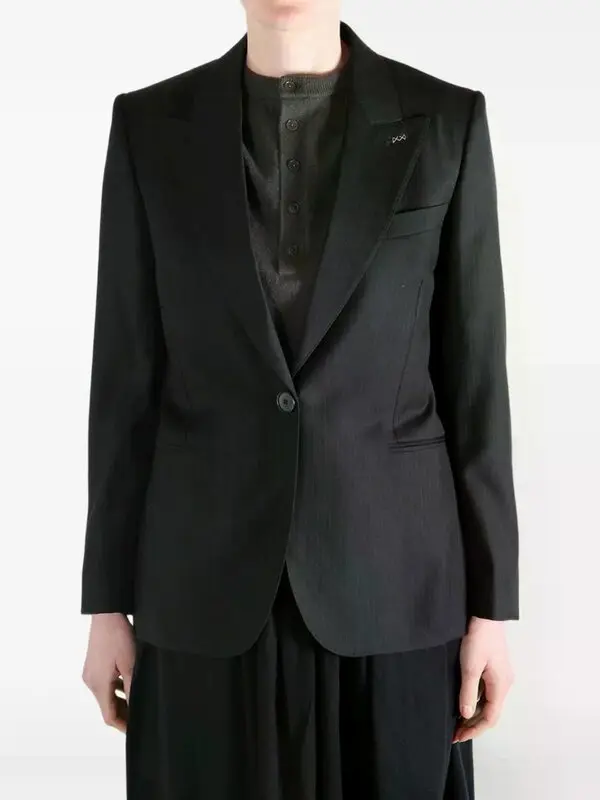 Givenchy Single-breasted Pinstripe Blazer - Black