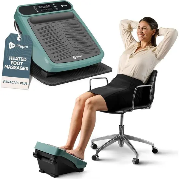 LIFEPRO Vibracare Foot Massager For Neuropathy - Blue With Heat