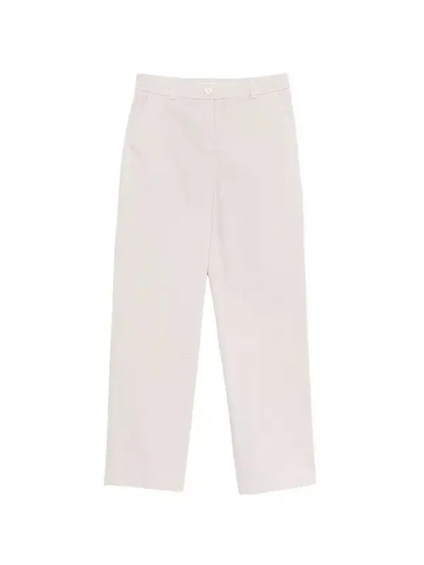 VIA MASINI 80 Button-fastening Trousers - Neutrals
