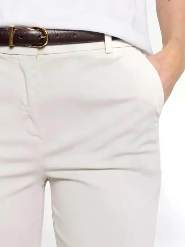 VIA MASINI 80 Button-fastening Trousers - Neutrals