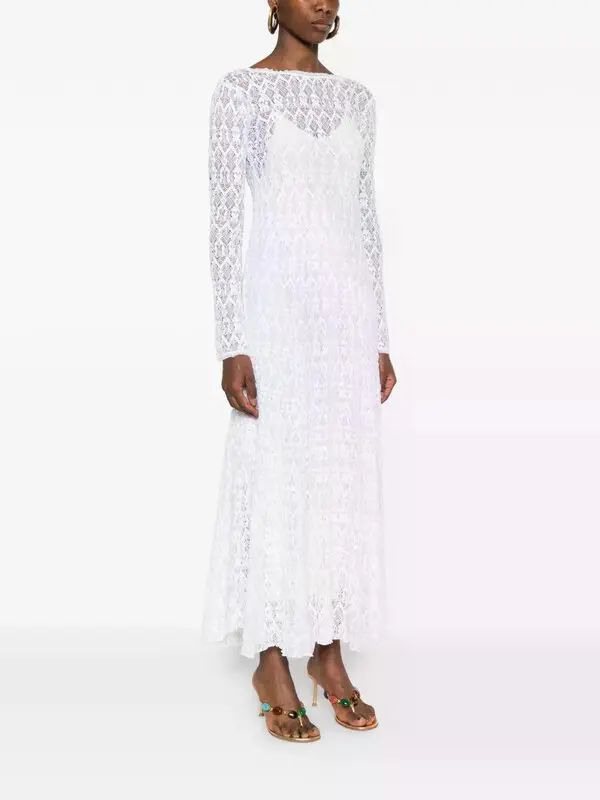 FORTE_FORTE Lace Maxi Dress - White