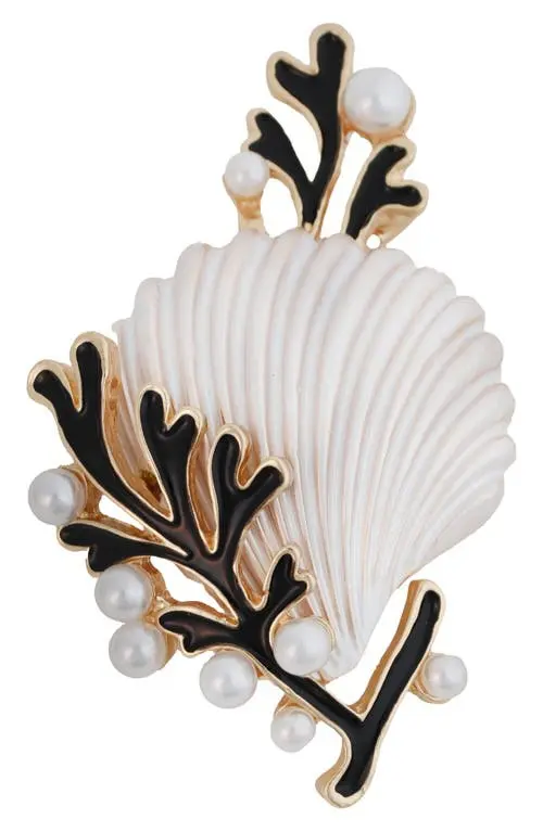 PANACEA Shell Brooch - White