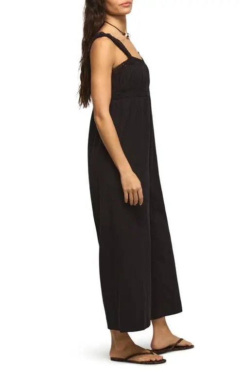 Lucky Brand Lace Yoke Wide Leg Jumpsuit