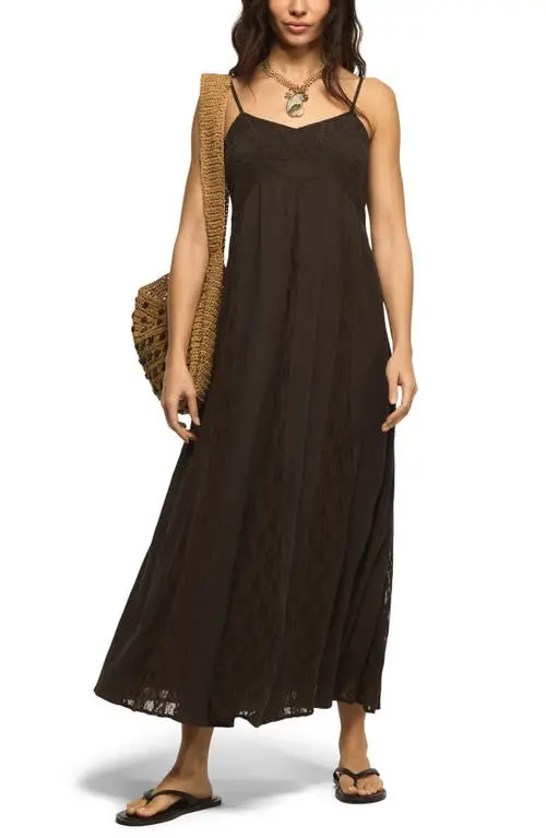 lucky brand maxi dresses EMBROIDERED LACE TIERED MAXI DRESS