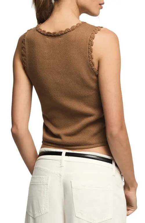 Lucky Brand Lace-up Knit Vest - Malt