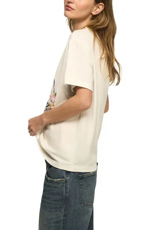 Lucky Brand Logo Embroidery Graphic T-shirt