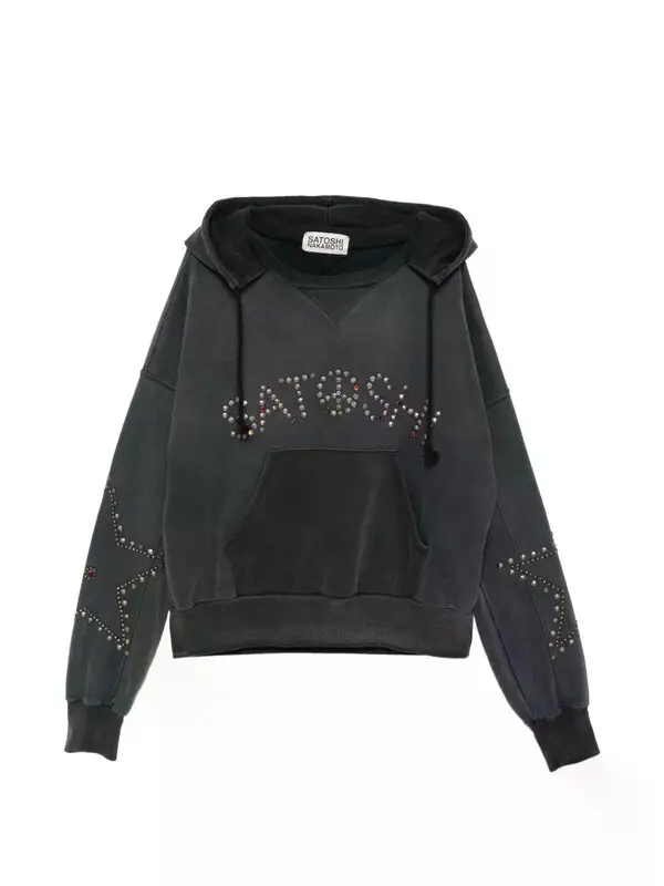 SATOSHI NAKAMOTO Embellished Hoodie - Grey