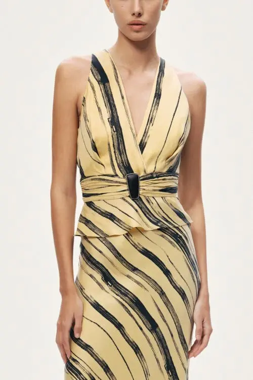 NOCTURNE Printed Sleeveless Blouse