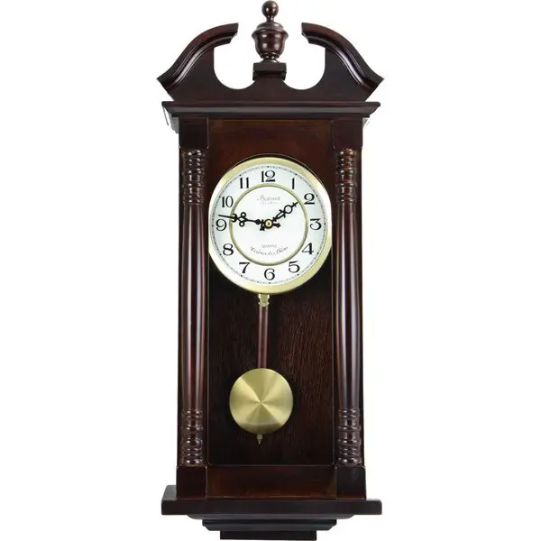 BEDFORD CLOCK COLLECTION 27.5in Wall Clock - Cherry Oak