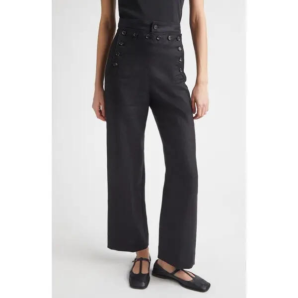 BODE Linen Sailor Trousers - Black