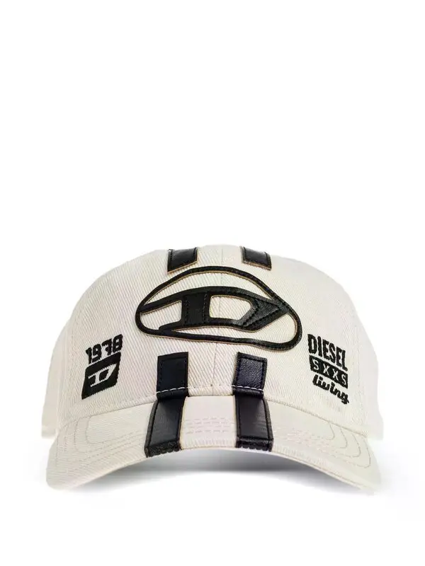 DIESEL® Logo-patch Stripe Baseball Cap - Neutrals