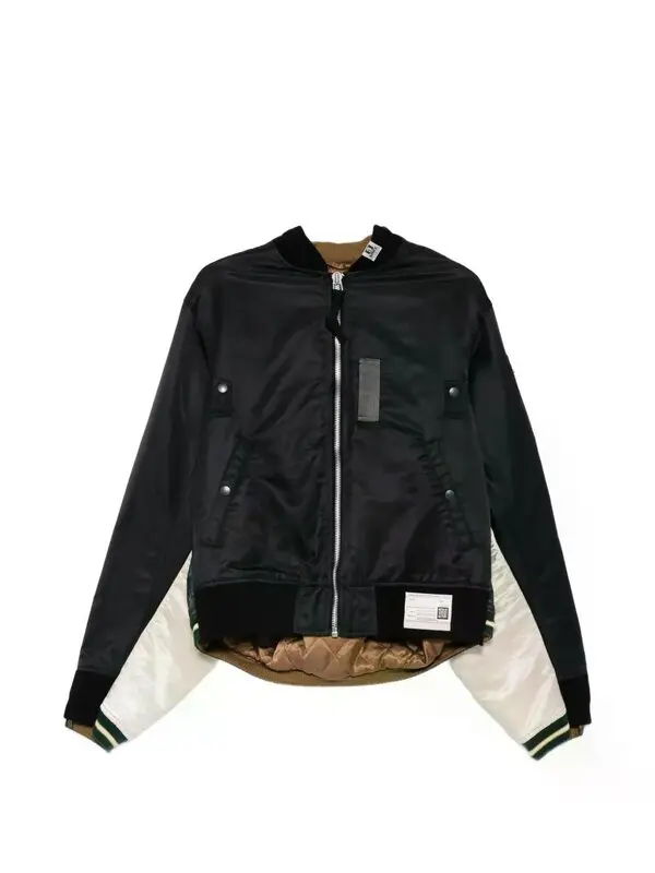 Mihara Yasuhiro Paneled Zip-up Jacket - Black