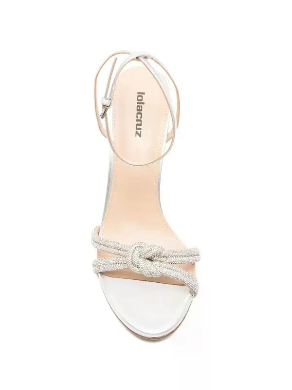 Lola Cruz Knotted Strap Heeled Sandals