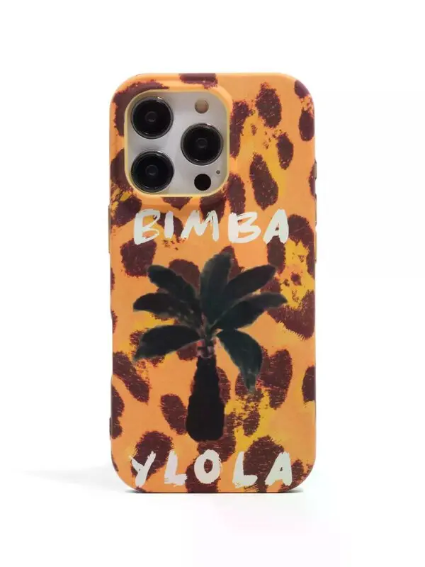 Bimba Y Lola Iphone 16 Pro Palm Tree-print Phone Case - Orange