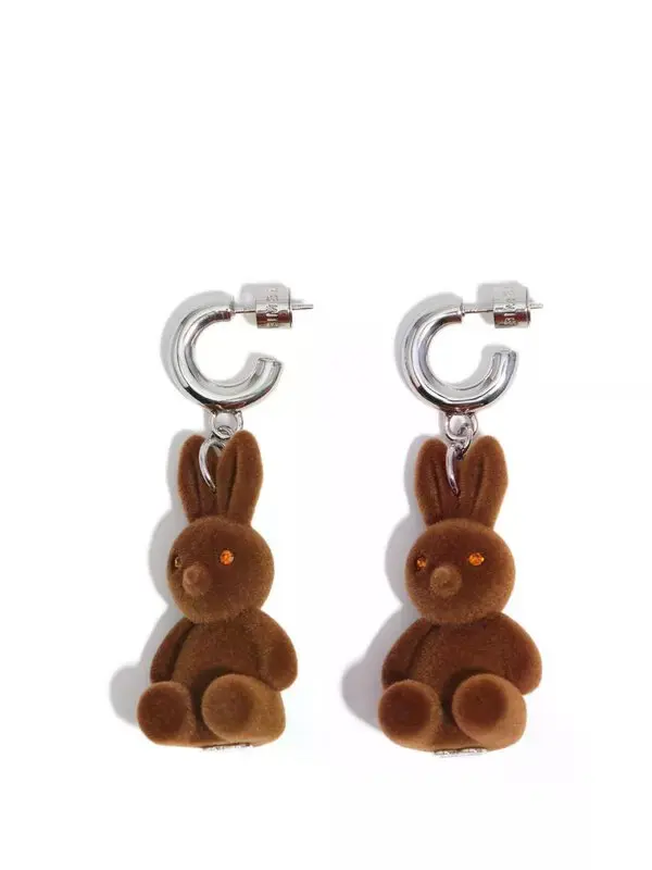 Bimba Y Lola Bunny Hoop Earrings - Silver