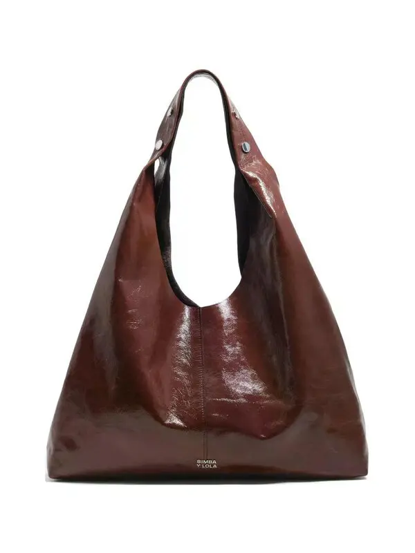 Bimba Y Lola Leather Shoulder Bag - Brown