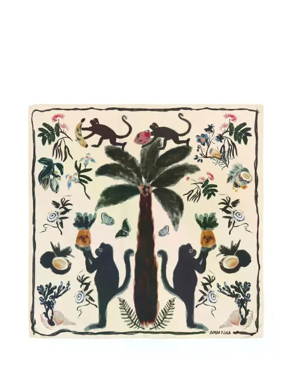 Bimba Y Lola Animal-print Scarf - Neutrals