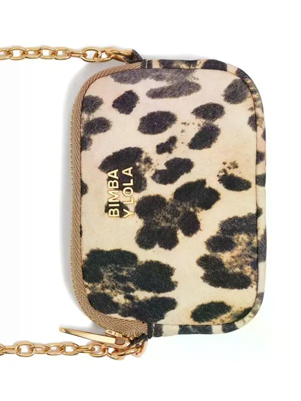 Bimba Y Lola Leopard-print Chain-strap Coin Purse