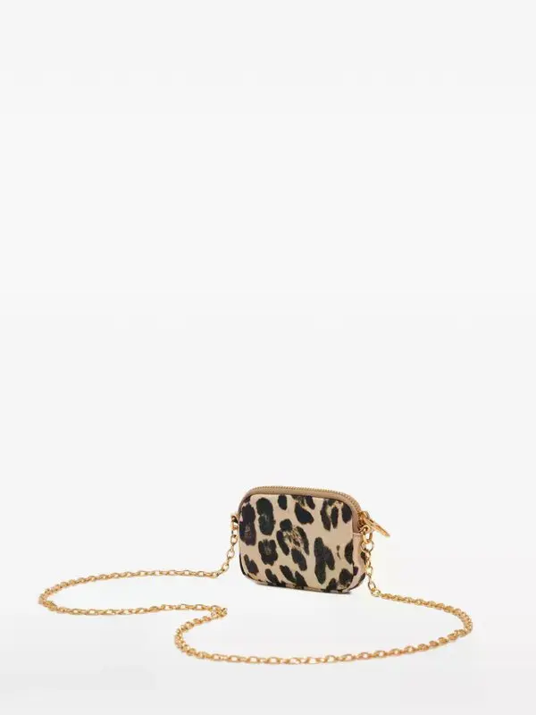 Bimba Y Lola Leopard-print Chain-strap Coin Purse